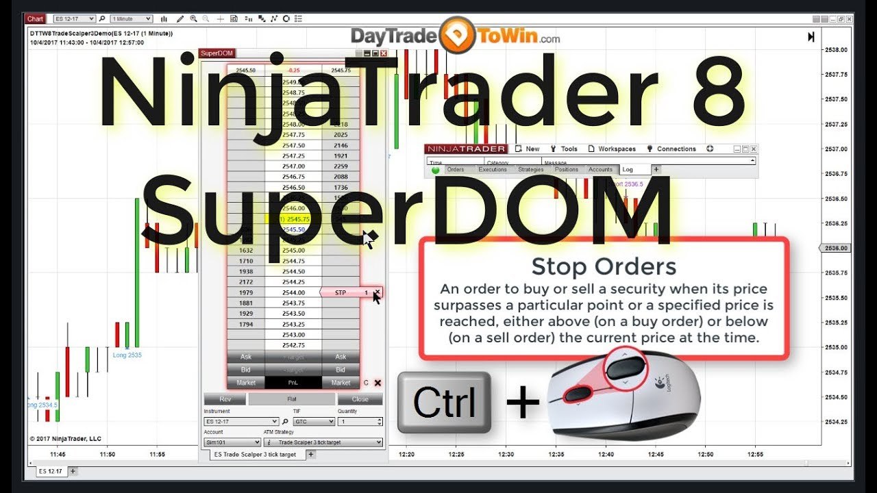 NinjaTrader 8 SuperDOM Orders - Ninjatrader Software